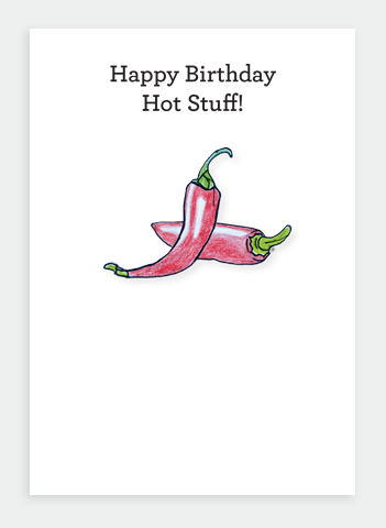 Card PR022 - Happy Birthday Hot Stuff – Poppy Cards